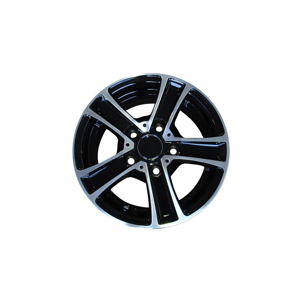 Alufelge für PKW Anhänger 6x13 ET30 112x5 Black polished